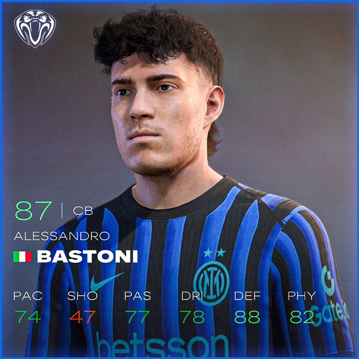 Alessandro Bastoni Face For FC26 - Buymeacoffee