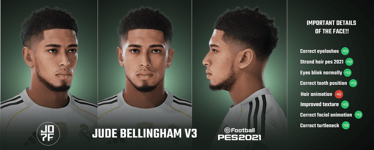 Jude Bellingham V3 - PES 2021 (PC MOD) - Buymeacoffee