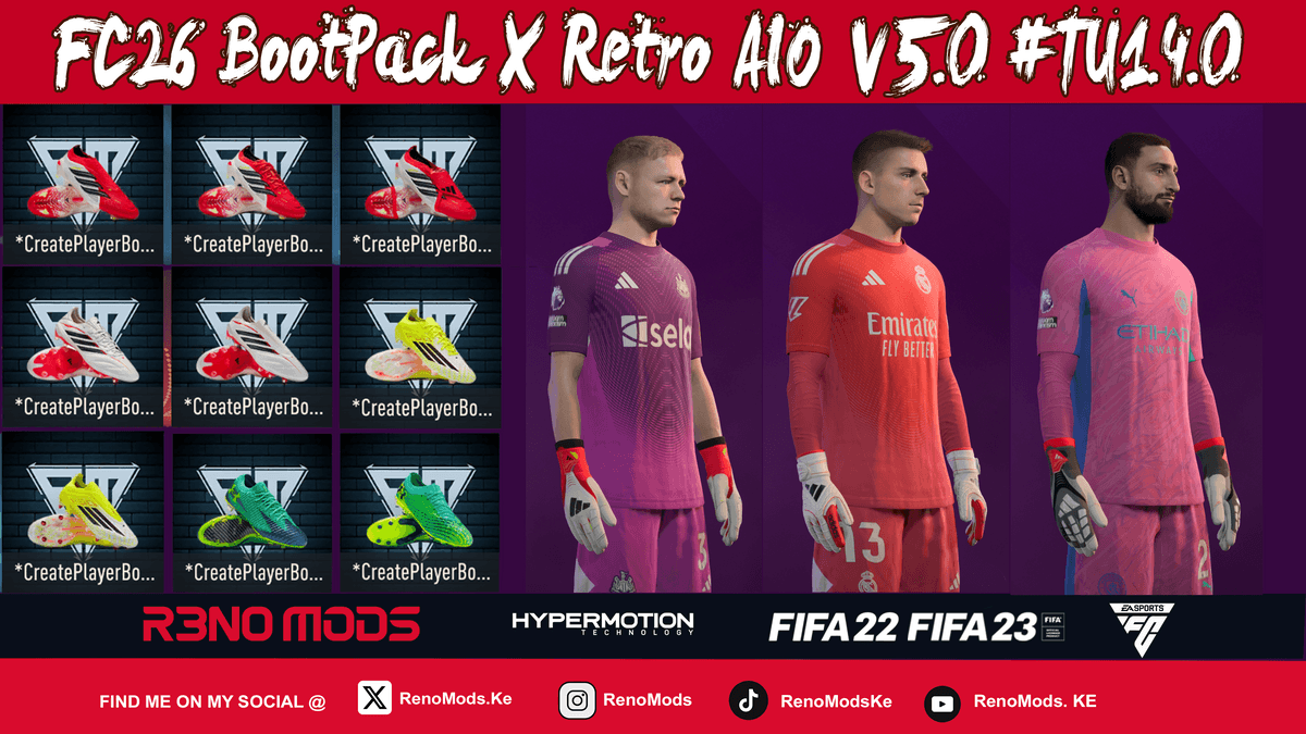 RenoMods FC26 Ultimate Bootpack X Retro Edition AIO V5.0 #TU1.4.0 ...